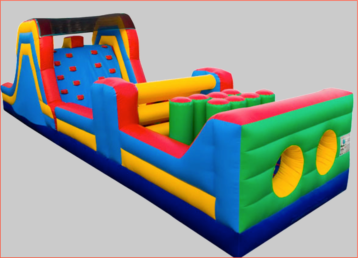 🏃 40’ Inflatable Obstacle Course Rental 🎉💥 – A Perfect Party Rental