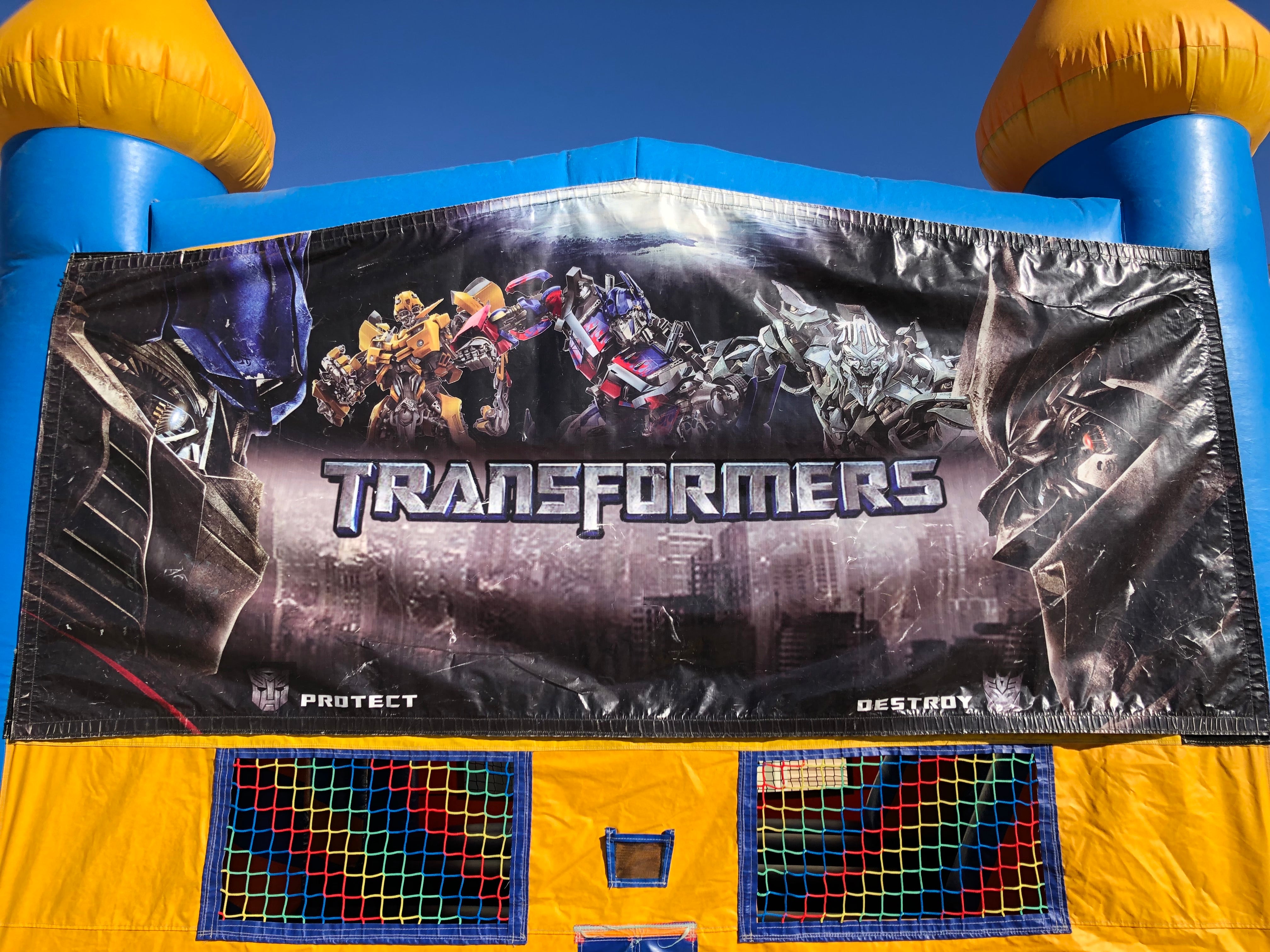 TRANSFORMERS BOUNCE HOUSE BANNER – A Perfect Party Rental
